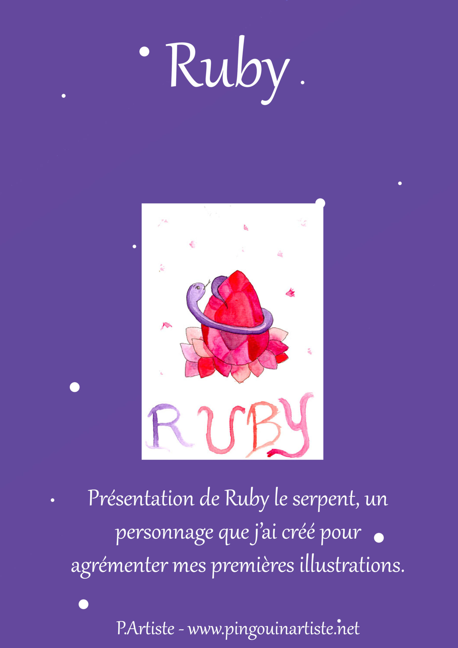 Ruby - Le Pingouin Artiste - Patricia Illustratrice